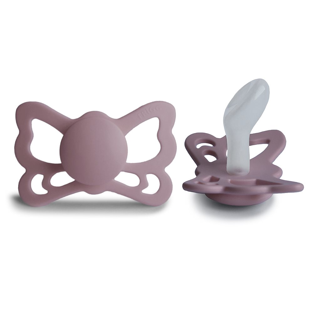 FRIGG Butterfly - Anatomical Silicone 2-pack Pacifiers - White Lilac ...