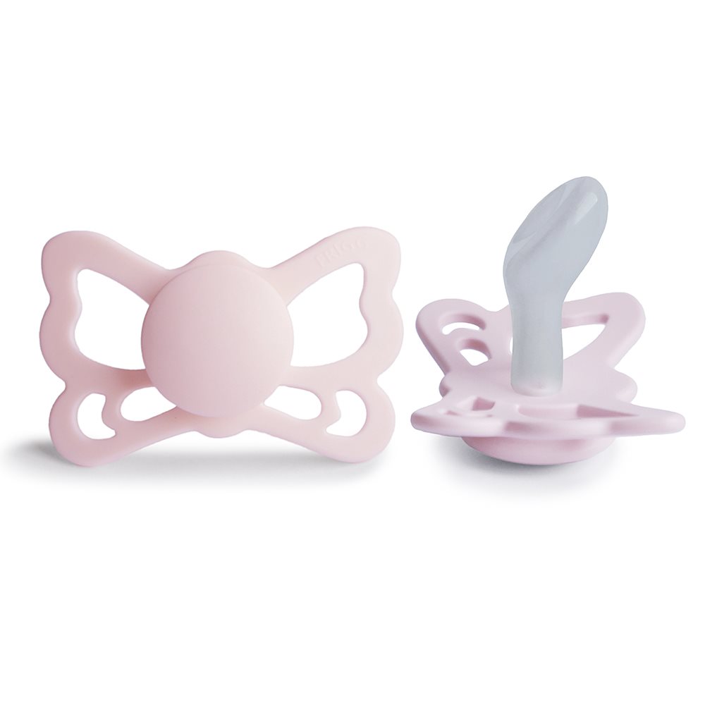 FRIGG Butterfly - Anatomical Silicone 2-pack Pacifiers - White Lilac ...