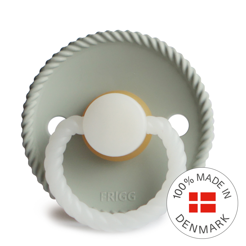 FRIGG Rope - Round Latex Pacifier - Sage Night - Size 1