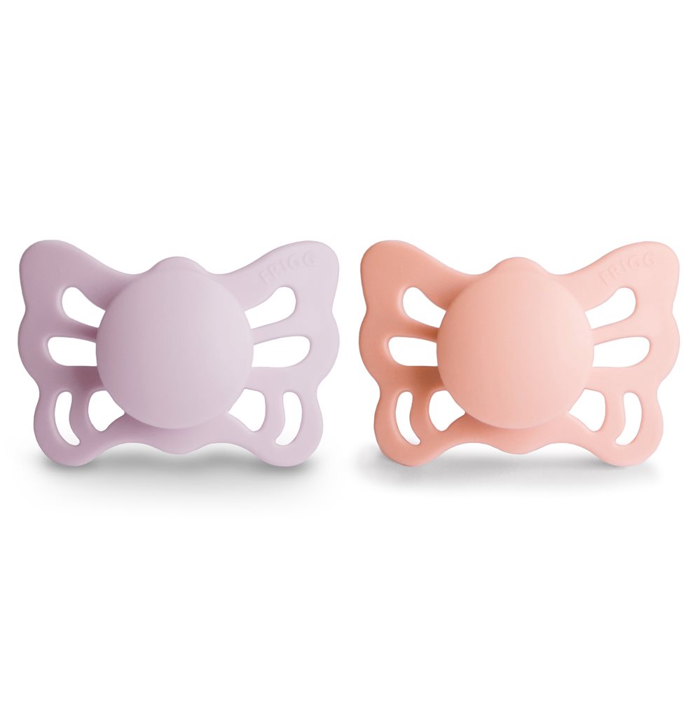 FRIGG Butterfly - Anatomical Silicone 2-pack Pacifiers - Soft Lilac ...