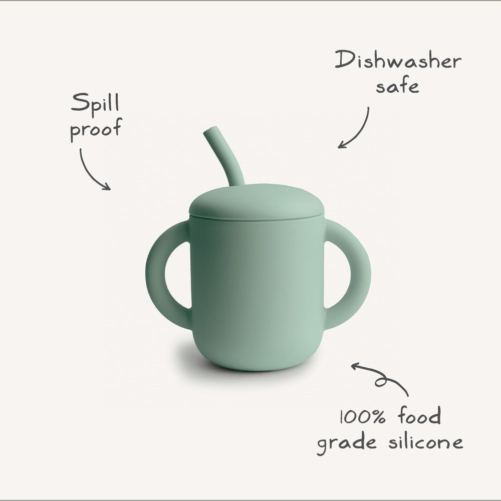 Mushie Silicone Training Cup + Straw - Fairy Mice